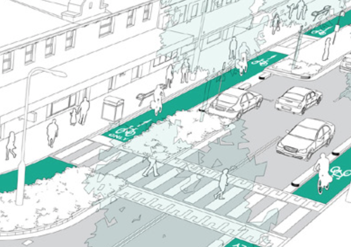 Collins Street Tactical Bike Lanes - Hobart Streets